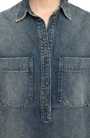 Zadig&Voltaire Timona Oversize Denim Shirt - Medium Blue