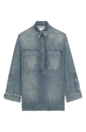 Zadig&Voltaire Timona Oversize Denim Shirt - Medium Blue