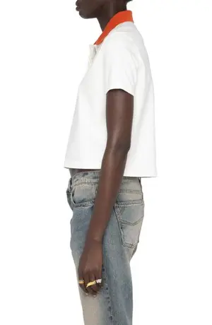 Zadig&Voltaire Mirta Crop Polo - Cream