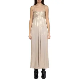 Pleated V-Neck Slipdresses