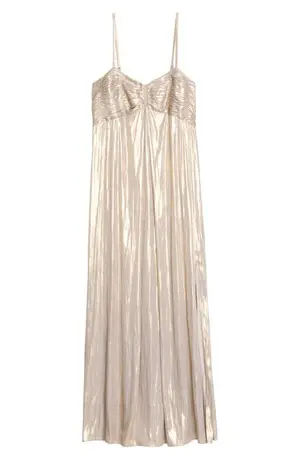 Zadig&Voltaire Rippie Pleated Metallic Slipdress