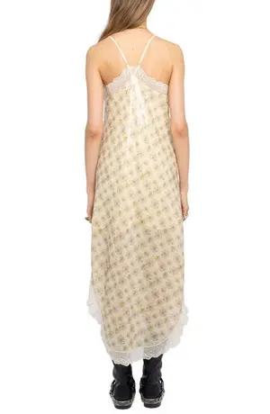 Zadig&Voltaire Ristyl Mirror Flowers Sequin Slipdress - Vanille