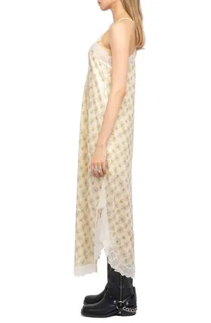 Zadig&Voltaire Ristyl Mirror Flowers Sequin Slipdress - Vanille
