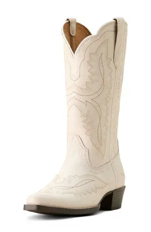 Ariat Casanova Western Boot - Distressed Ivory