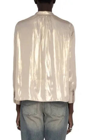 Zadig&Voltaire Metallic Satin Top