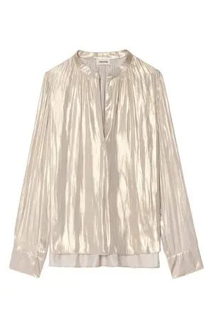 Zadig&Voltaire Metallic Satin Top
