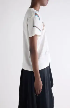 Acne Studios Trompe L'oeil Logo Graphic T-shirt - White