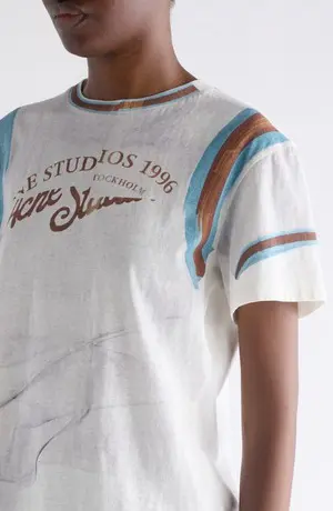 Acne Studios Trompe L'oeil Logo Graphic T-shirt - White
