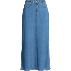 CITY BLUES Denim Mesh Maxi Skirt