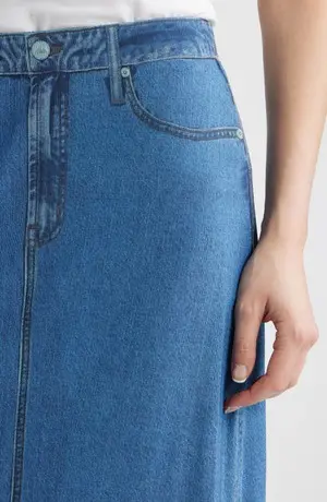 CITY BLUES Denim Mesh Maxi Skirt