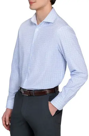 W.R.K Slim Fit Microcheck Performance Dress Shirt