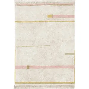 LORENA CANALS Washable Rug Lanes - Natural And Pink