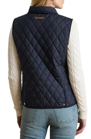 Ralph Lauren Crested Quilted Vest - Dark Navy