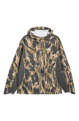 MALBON Tour Divot Camouflage Rain Jacket - Bark Camo