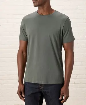 PACT Organic Cotton Softspun Essential Crewneck Tee - Castor Green