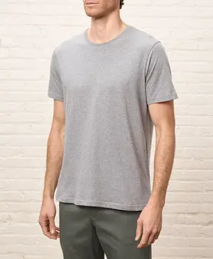 PACT Organic Cotton Softspun Essential Crewneck Tee - Heather Grey
