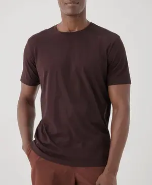 PACT Organic Cotton Softspun Essential Crewneck Tee Plum