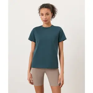 PACT Pact Organic Cotton Softspun Essential Crewneck Tee Deep Aqua