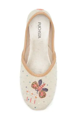 FUCHSIA Butterfly Embroidery Flat
