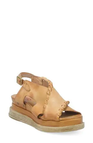 A.S.98 Lumi Platform Sandal - Camel