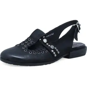 A.S.98 Zepplin Slingback Flat - Black