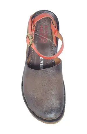 A.S.98 Rodrick Ankle Strap Flat - Chocolate