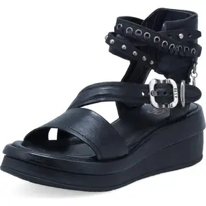 A.S.98 Spaulding Ankle Strap Sandal - Black