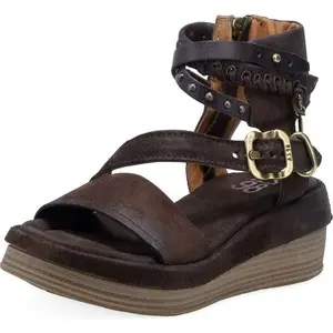 A.S.98 Spaulding Ankle Strap Sandal - Brown