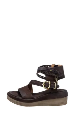 A.S.98 Spaulding Ankle Strap Sandal - Brown