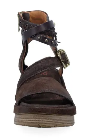 A.S.98 Spaulding Ankle Strap Sandal - Brown