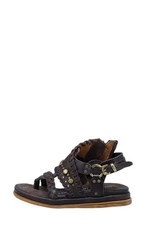 A.S.98 Sullivan Ankle Strap Sandal - Brown
