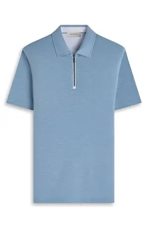 Bugatchi Quarter Zip Polo - Ether