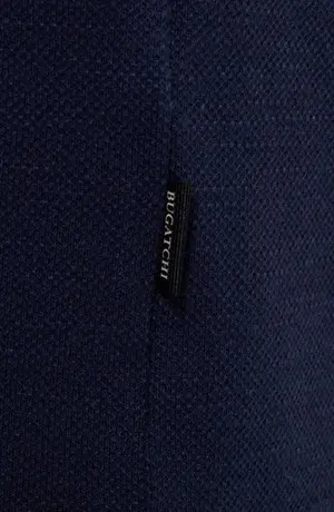 Bugatchi Quarter Zip Polo - Navy