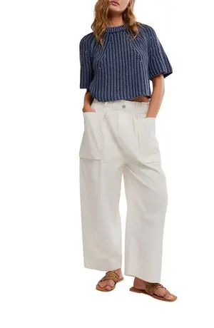 Free People Costa Straight-leg Harem Pants - Whisper White