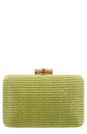 Nina Malia Frame Clutch Lime