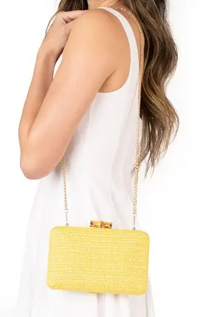 Nina Malia Frame Clutch - Maize