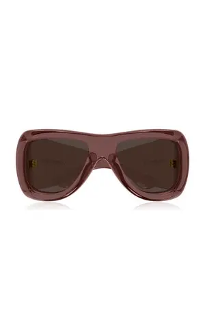 Saint Laurent Howl Mask-Frame Sunglasses Red