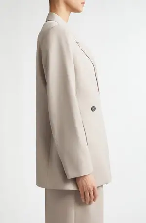 JIL SANDER Slim Double Breasted Wool Gabardine Blazer