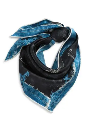 Acne Studios Trompe L'oeil Silk Triangle Scarf