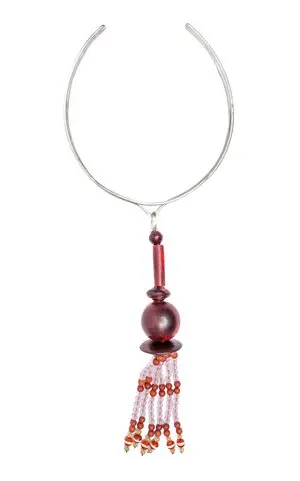 DON'T LET DISCO Wood Midi Tassel Keeper Sequence - Red