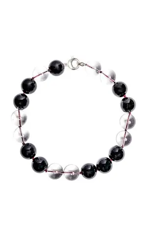 DON'T LET DISCO Onyx Orbs Necklace Sequence - Black