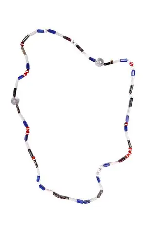 DON'T LET DISCO Lapis Long Necklace Sequence - Multi