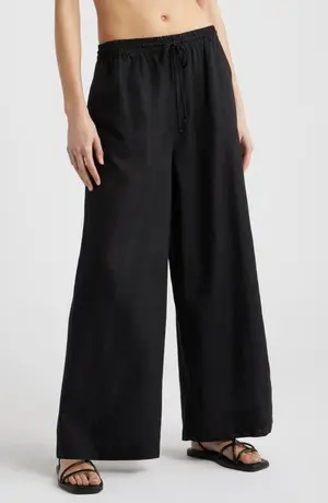 Nordstrom Flowy Cover-up Pants - Black