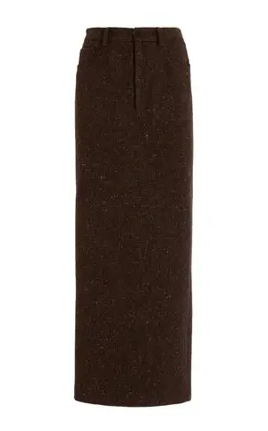 RALPH LAUREN Fontaine Tweed Maxi Skirt