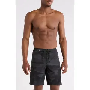 TENŌRE Printed Board Shorts Black Multi