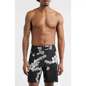 TENŌRE Printed Board Shorts - Black
