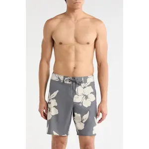 TENŌRE Printed Board Shorts Grey