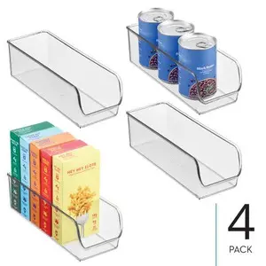 LINUS Narrow Pantry Bin For Kitchen Or Cabinet Storageset Of 4