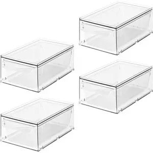 LINUS Stackable Kitchen Storage Drawerset Of 4 - Clear