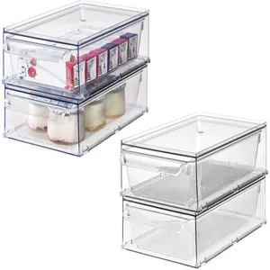 LINUS Stackable Kitchen Storage Drawer For Fridge, Pantry, Under-sink - Clear